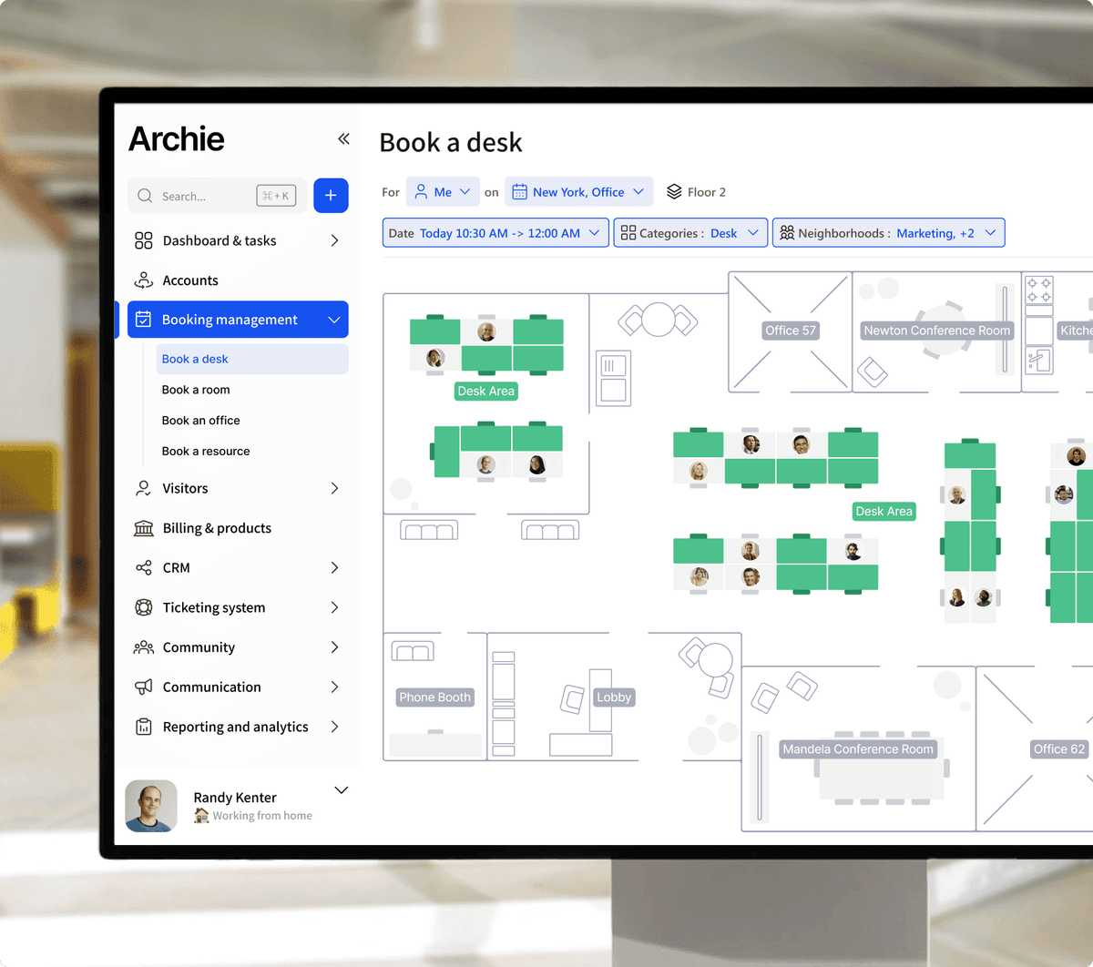 Highest-Rated Coworking Space Management Software: Archie